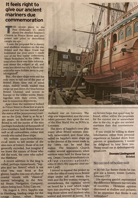 Richard Hendy, mariner, 1926-2024 - Bristol History